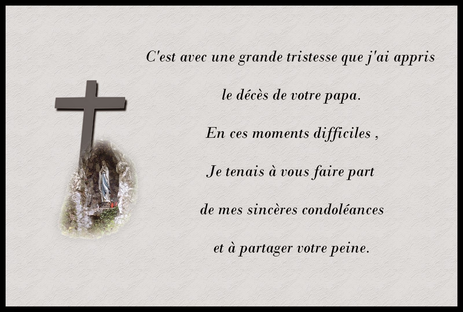 Texte Condoléances